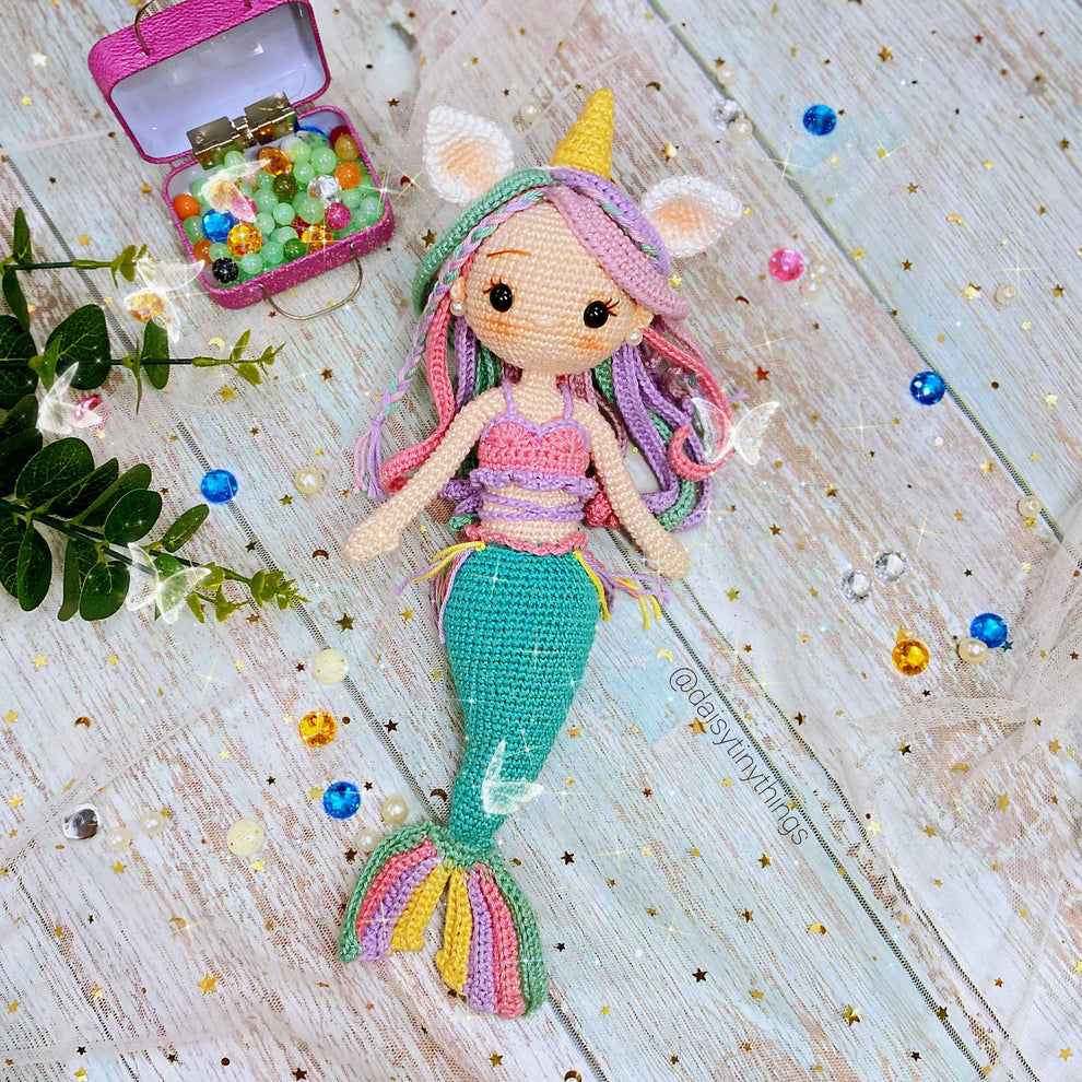 Rosie the Mermaid Unicorn doll – Daisytinythingscraft
